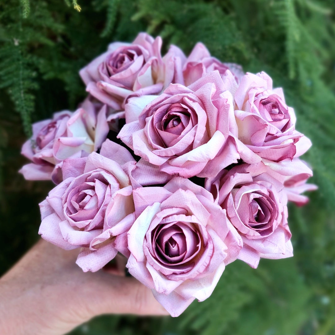 Light Rose Pink Paper Roses: DIY Wedding Floral Decorations - 12pcs - Etsy