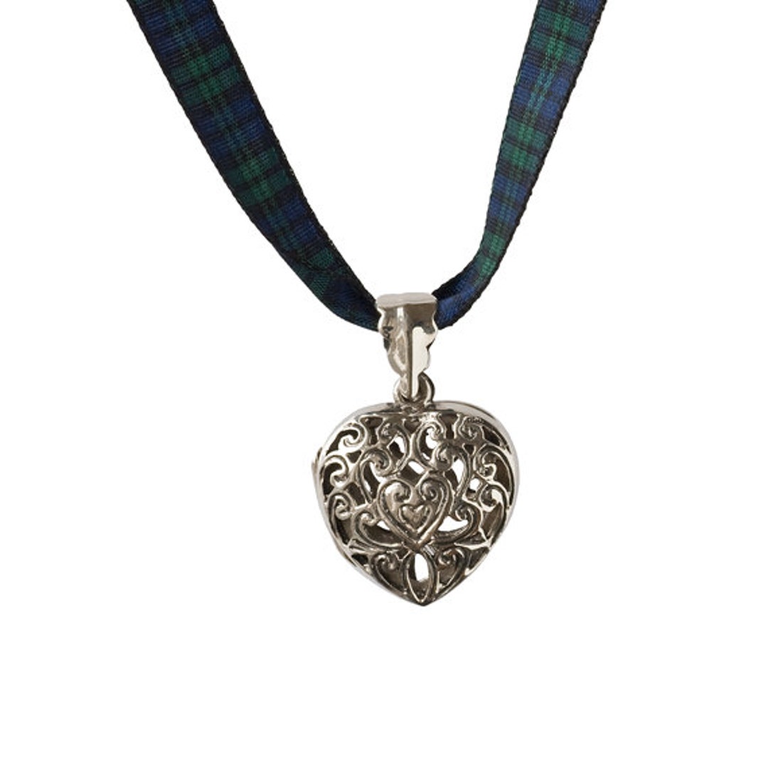 Filigree Heart Locket Black Watch - Etsy