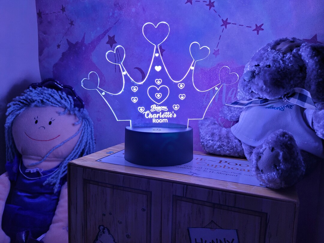 Personalised Princess Night Light /birthday Gift/children's ...