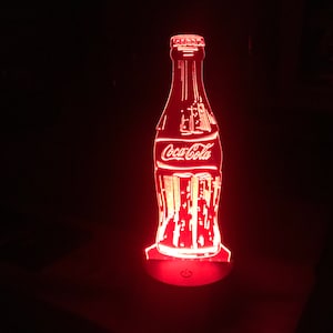Coca Cola | Night Light | Perfect for Man Cave | Retro Coca Cola Bottle ...