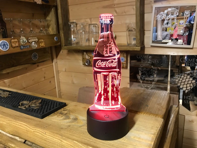 Coca Cola | Night Light | Perfect for Man Cave | Retro Coca Cola Bottle ...