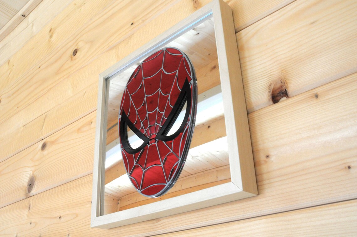 Spiderman|superhero|personalised|acrylic Mirror| Spiderman Gift ...