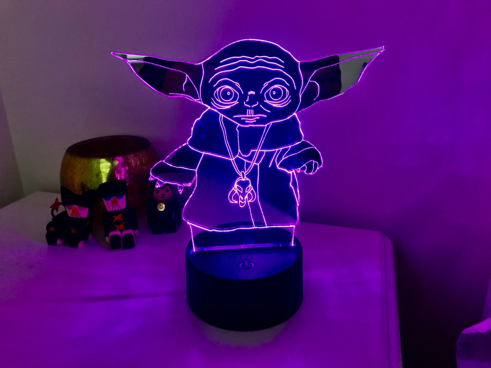 Mandalorian Grogu Yoda Night Light Children's | Etsy