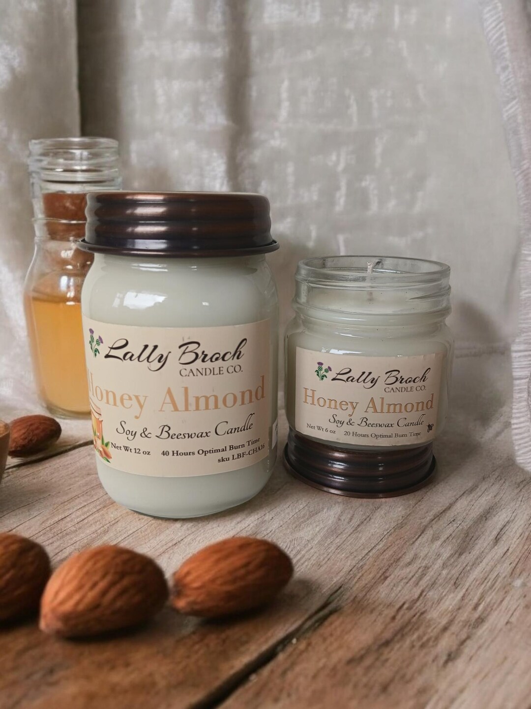 Soy & Beeswax Candle, HONEY ALMOND, Jar Candle, Gifts Under 25 ...