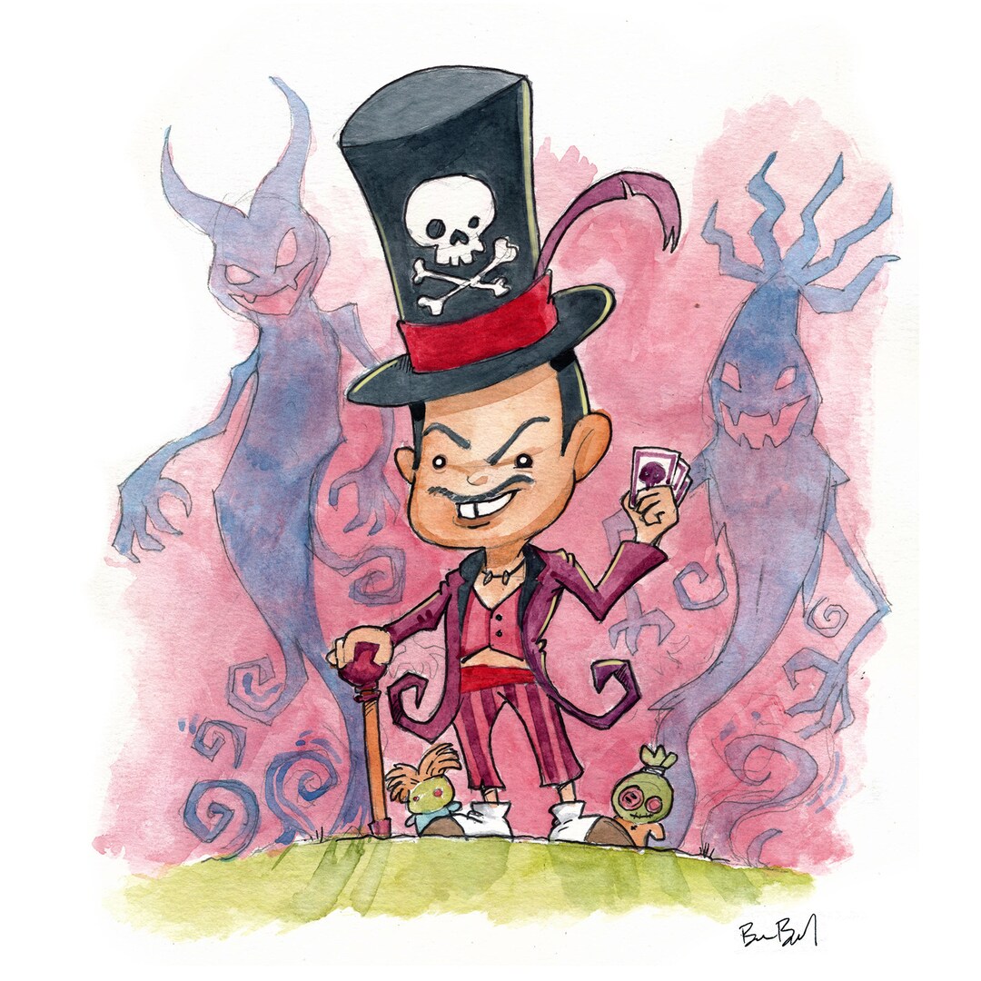 The Voodoo Man Watercolor Print - Etsy