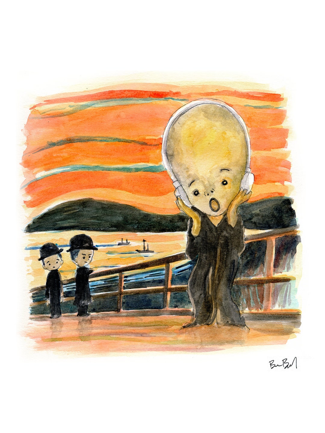 The Scream by Edvard Munch - Pop Art Watercolor Print - Etsy