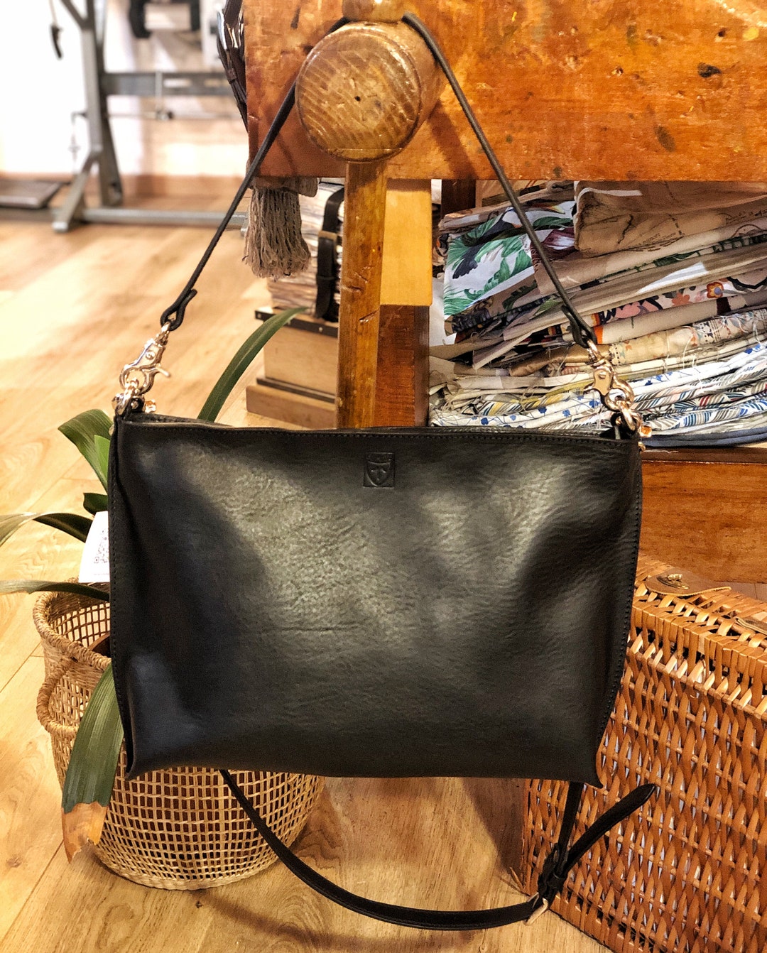 Handmade Black LEATHER BAG for Woman, Handmade in Italy - Etsy