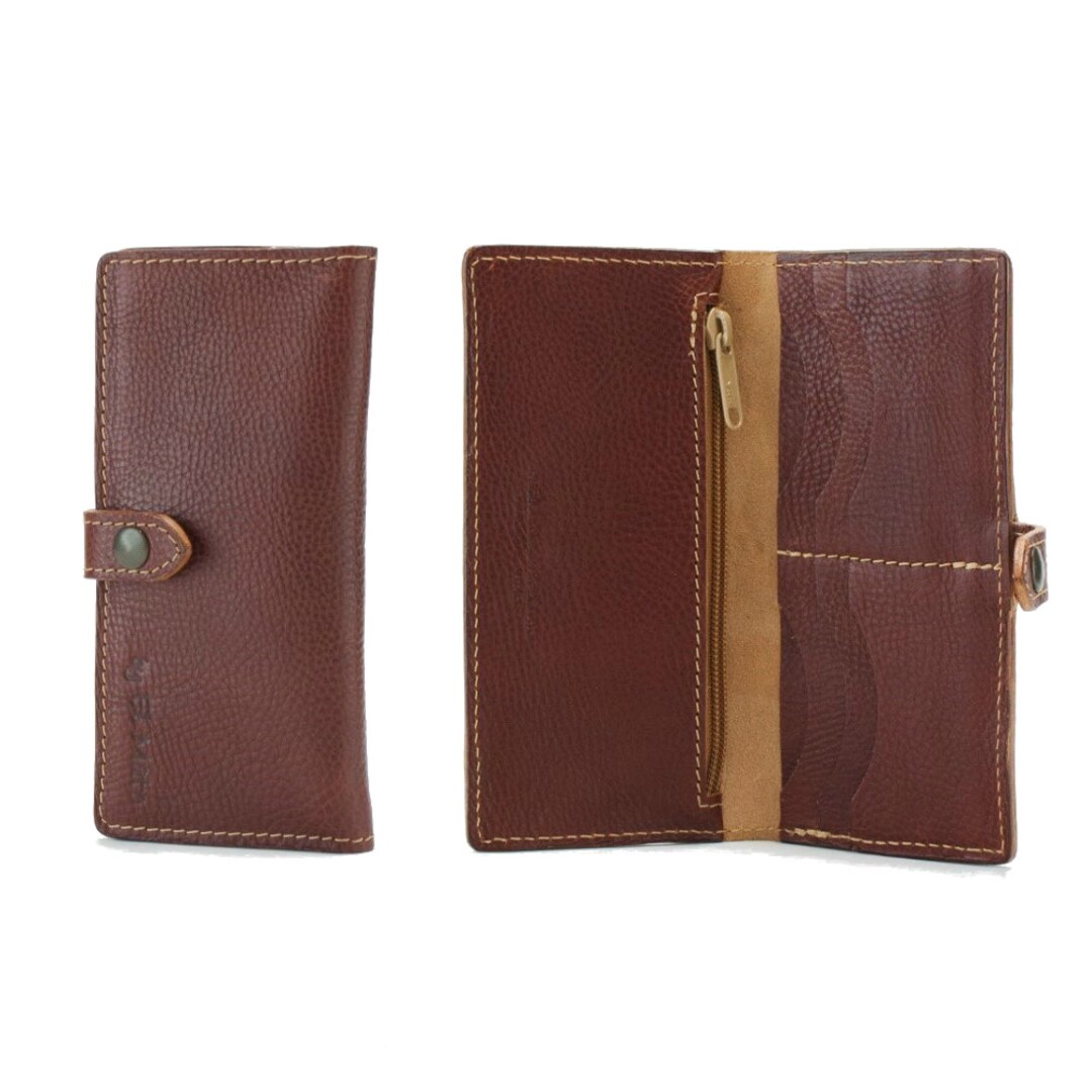 BROWN LEATHER WALLET for Woman - Etsy