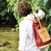 Custom LEATHER and Red Canvas BACKPACK Practical and Light - Etsy