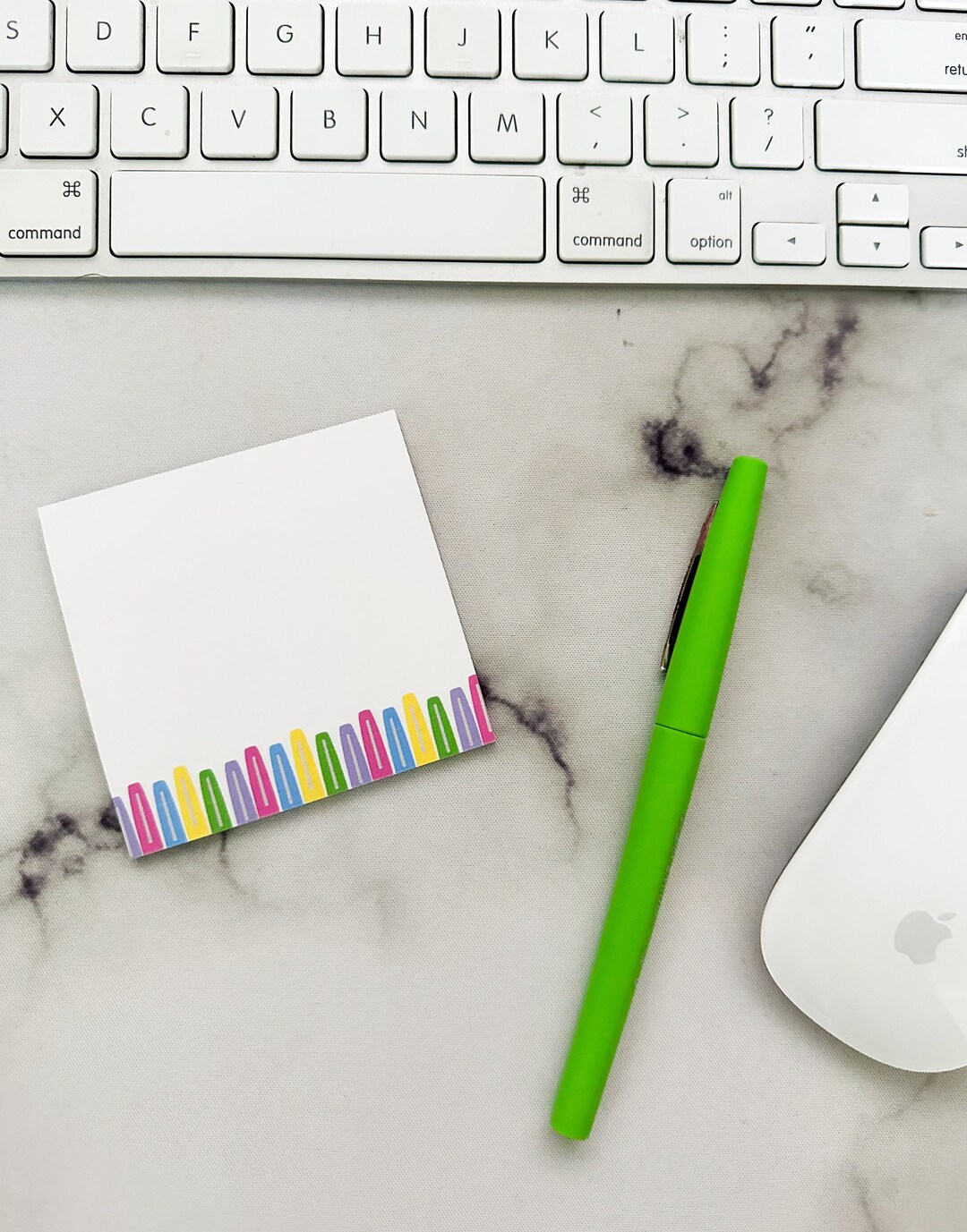 Colored Pens Sticky Note | Stationery | Memo Pad - Etsy