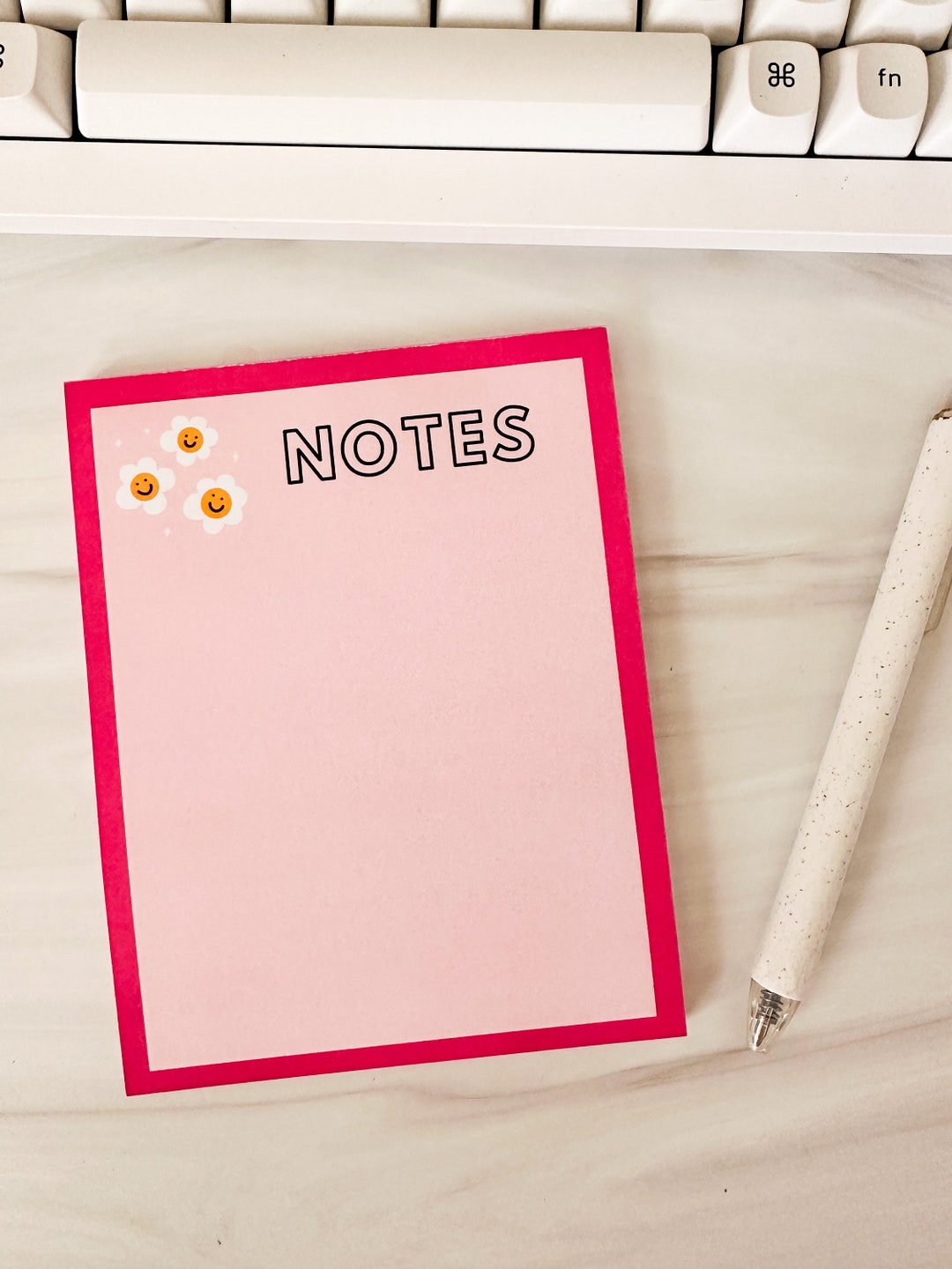 Pink Smiley Note Pad | Small Notepad | To-do List - Etsy