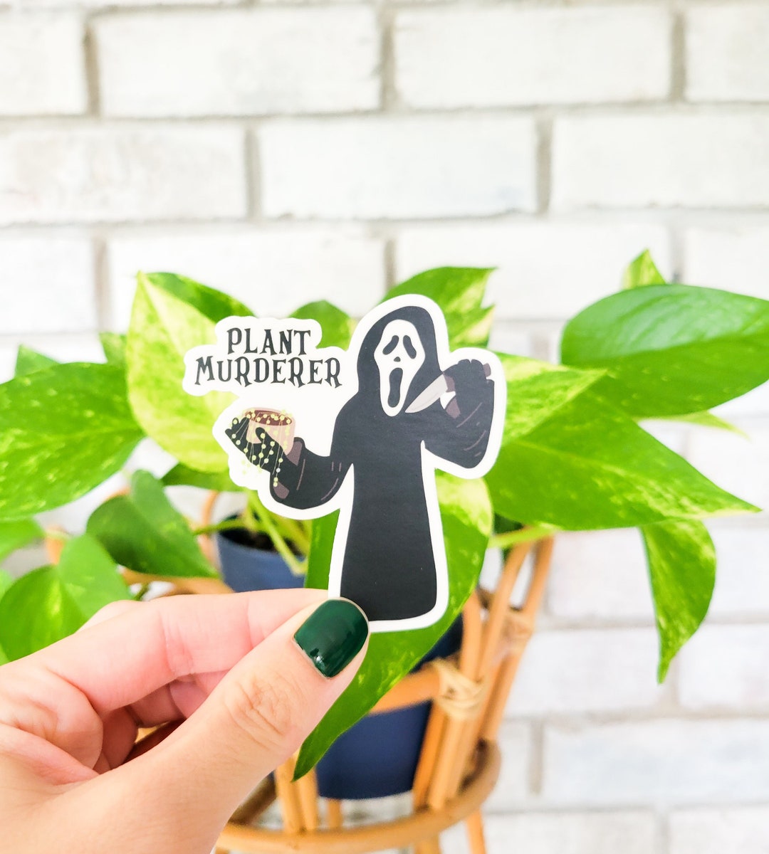 Plant Murderer Vinyl Sticker | Laptop Sticker | Water Bottle Sticker - Etsy