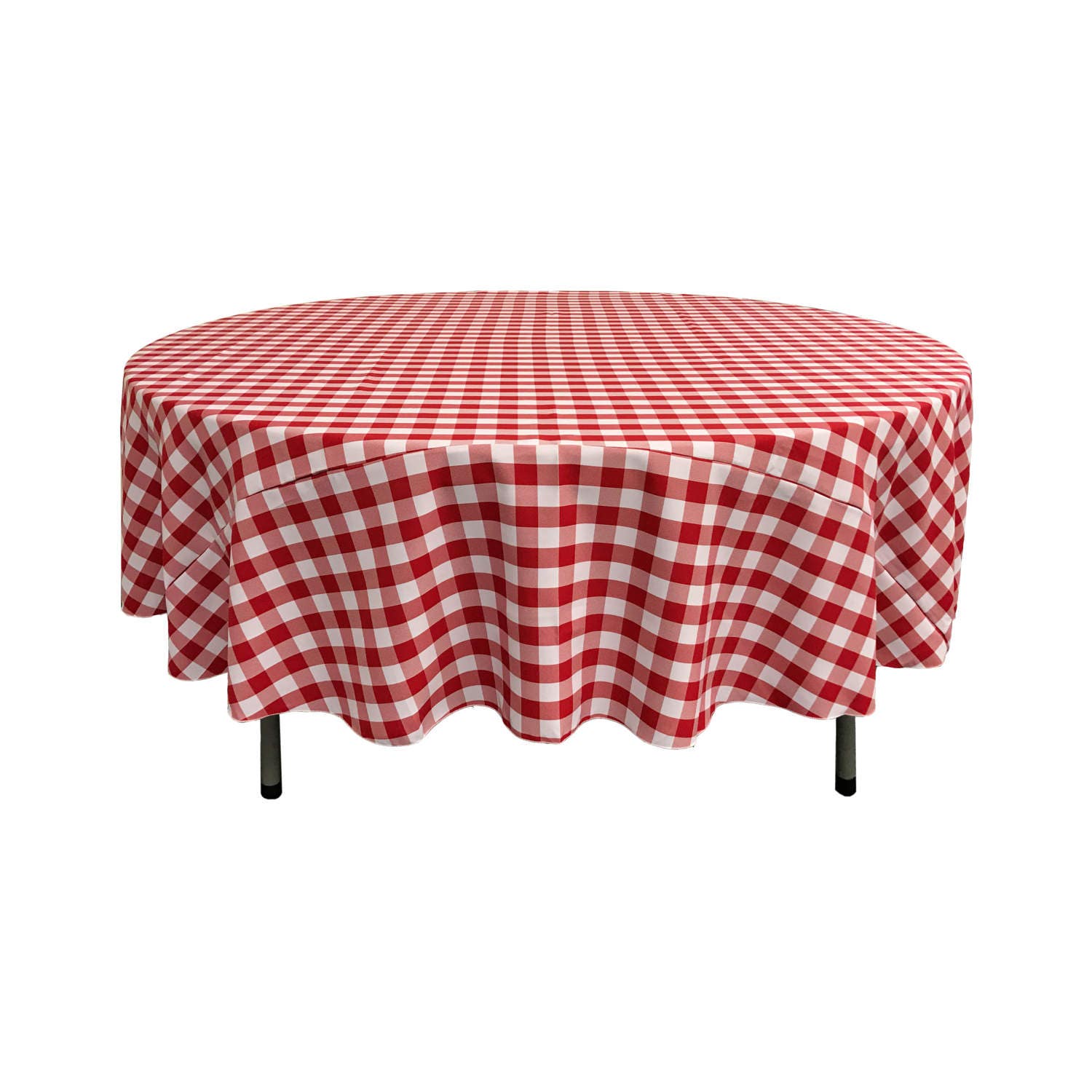 90 Round Polyester Checkered Table Linens . Made in the USA - Etsy