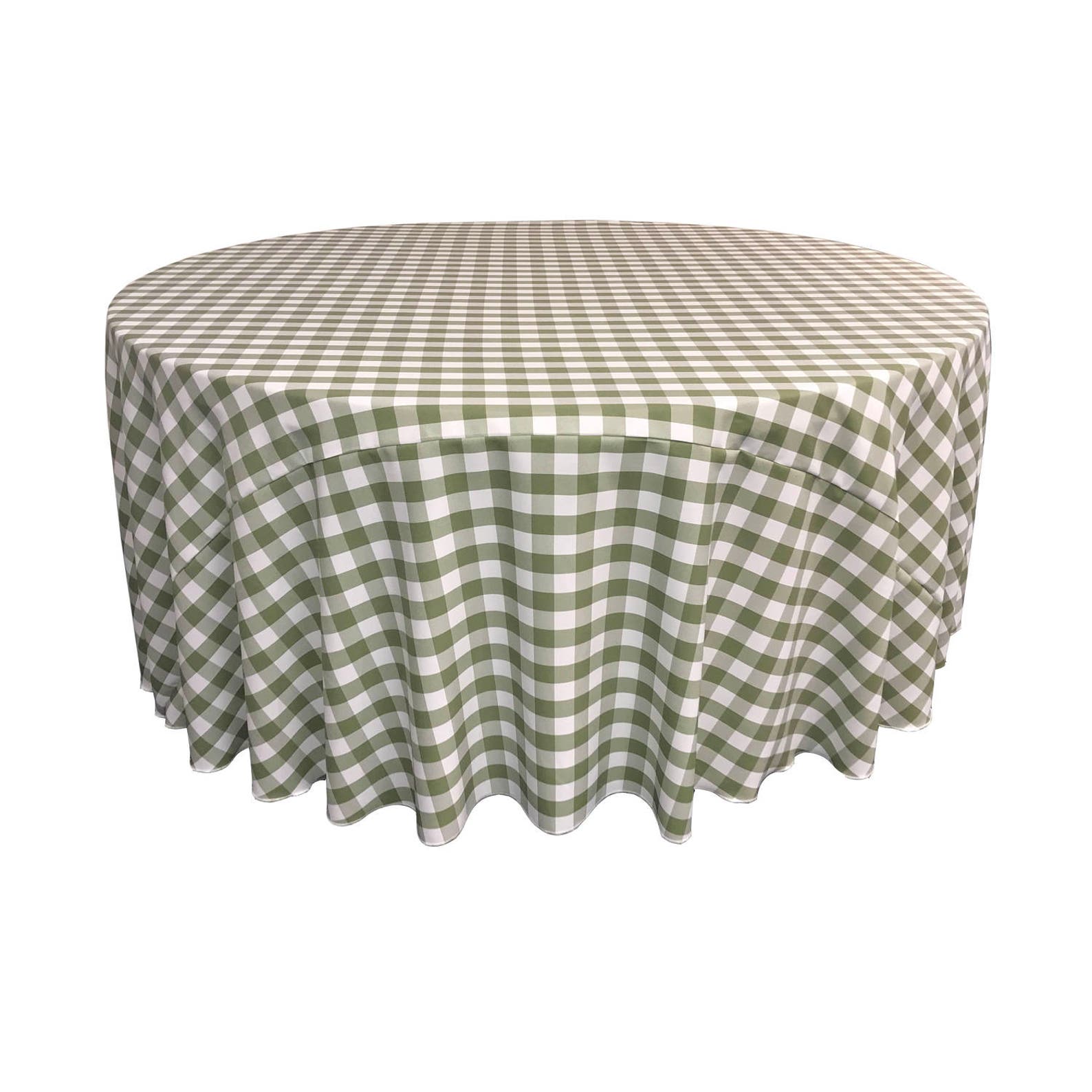 120 Round Round Polyester Checkered Table Linens . Made - Etsy