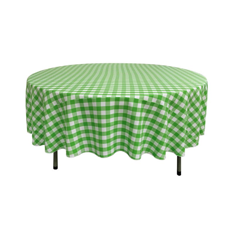 90 Round Polyester Checkered Table Linens . Made in the USA - Etsy