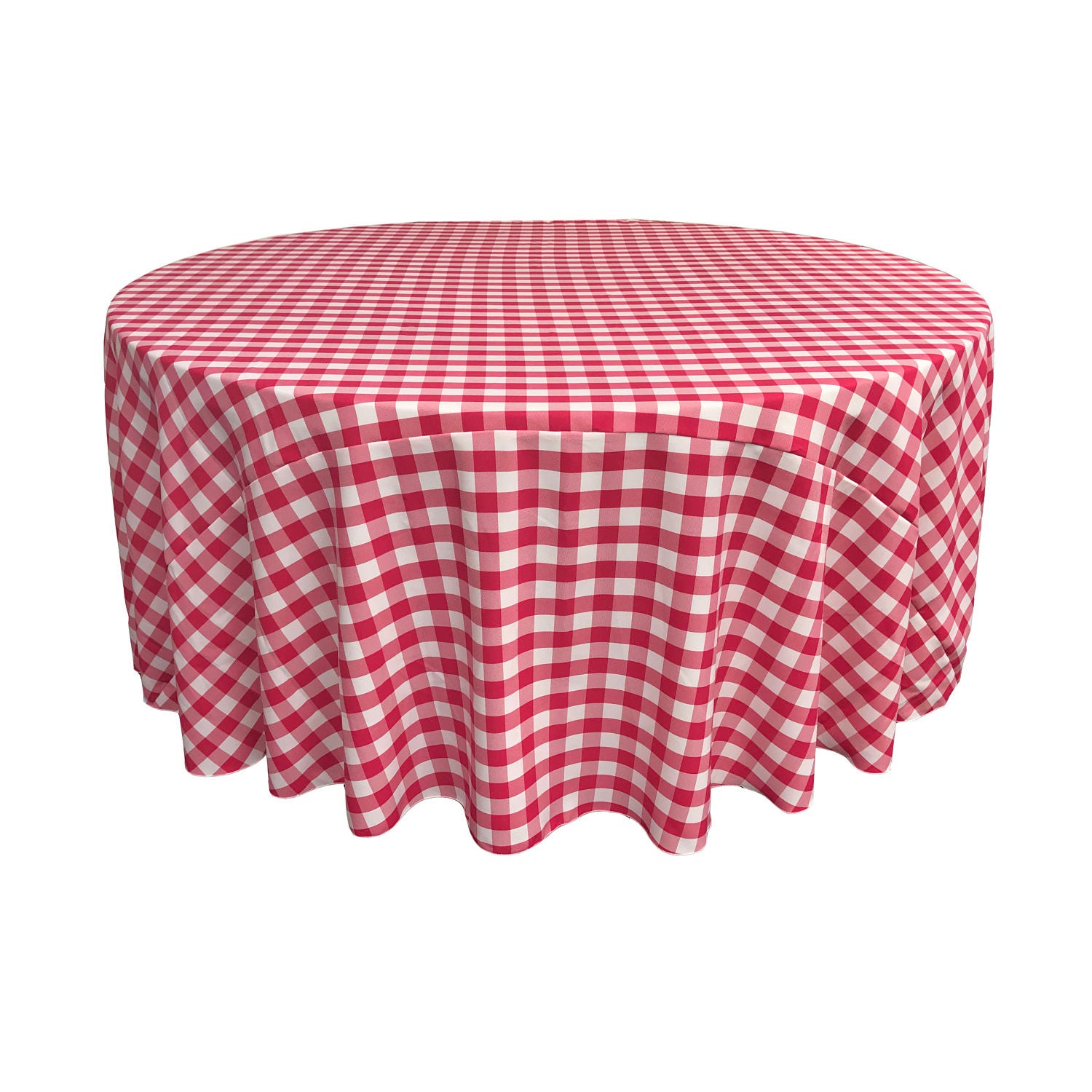 120 Round Round Polyester Checkered Table Linens . Made - Etsy
