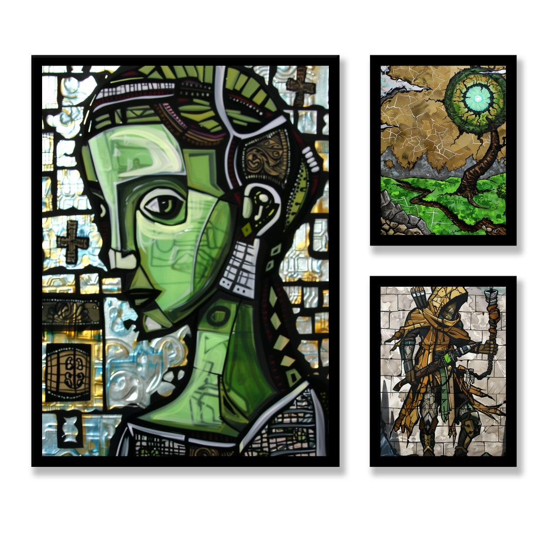 Medieval Canvas Art Prints for Teen Girls Gothic Knight and Princess ...