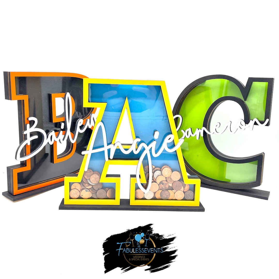Personalized Letter Bank, Kids Letter Bank, Customized Letter Bank ...