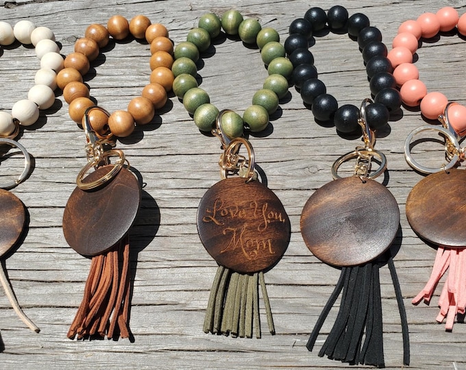 Wooden Engraved Keychain, Personalized Special Gift Key Chain, Small ...