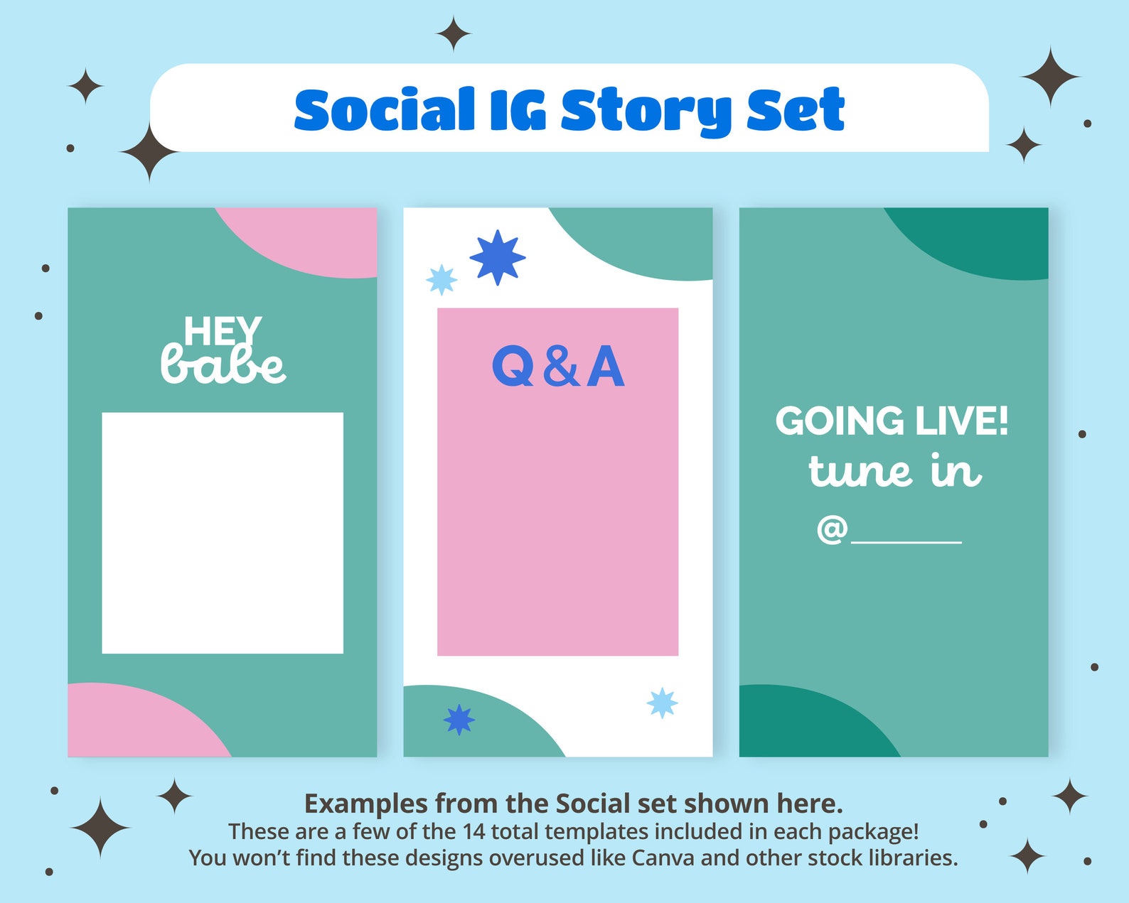 Instagram IG Story Set - Fun and Social DIGITAL DOWNLOAD - Etsy