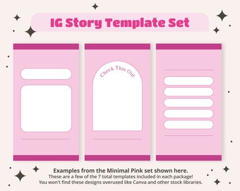 Instagram IG Story Set - Pink Gradient DIGITAL DOWNLOAD - Etsy