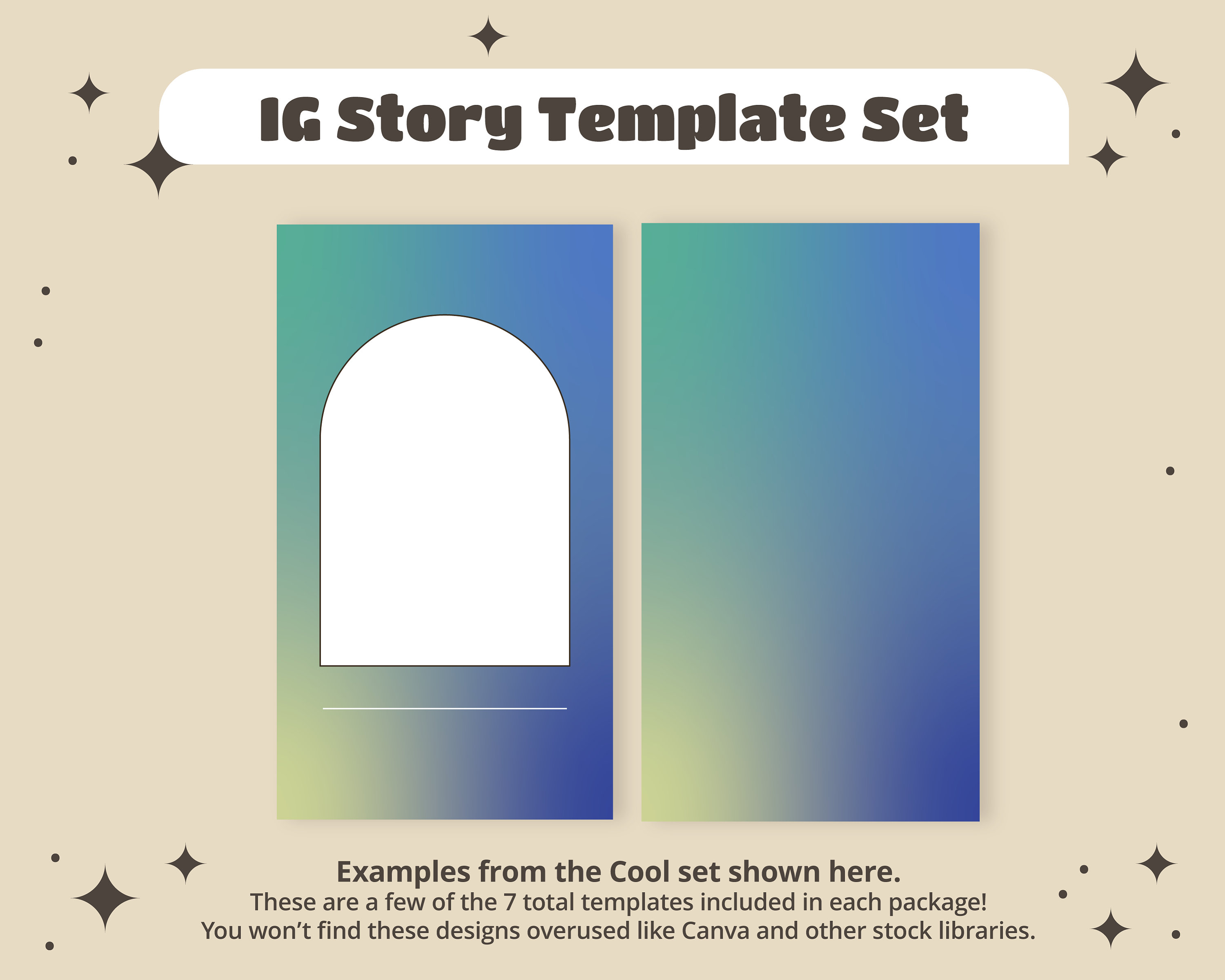 Instagram Story Set - Blue Gradient DIGITAL DOWNLOAD - Etsy