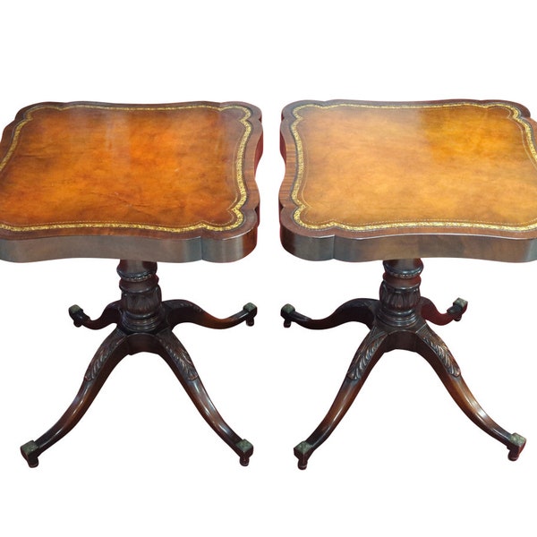 Leather Top Table - Etsy