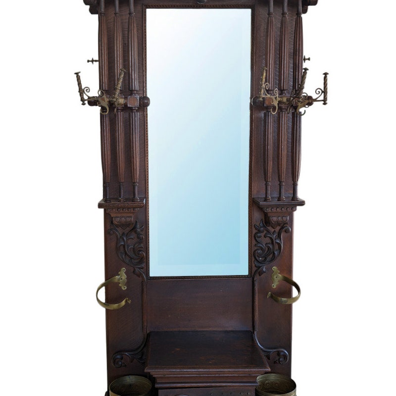 Antique Hall Tree - Etsy