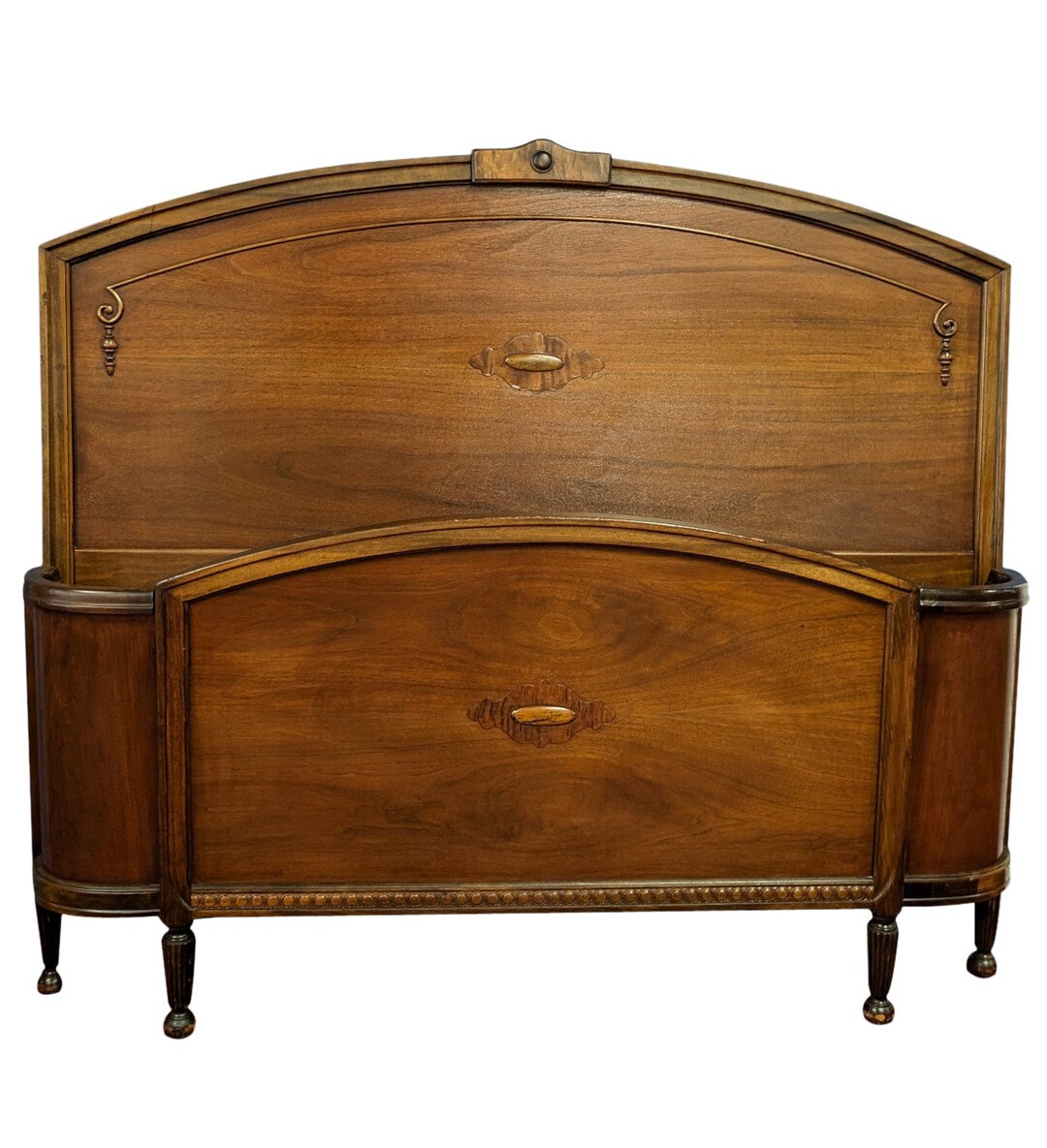 Antique Victorian Style Full Size Bed, Walnut, 50h, Read Entire Ad ...