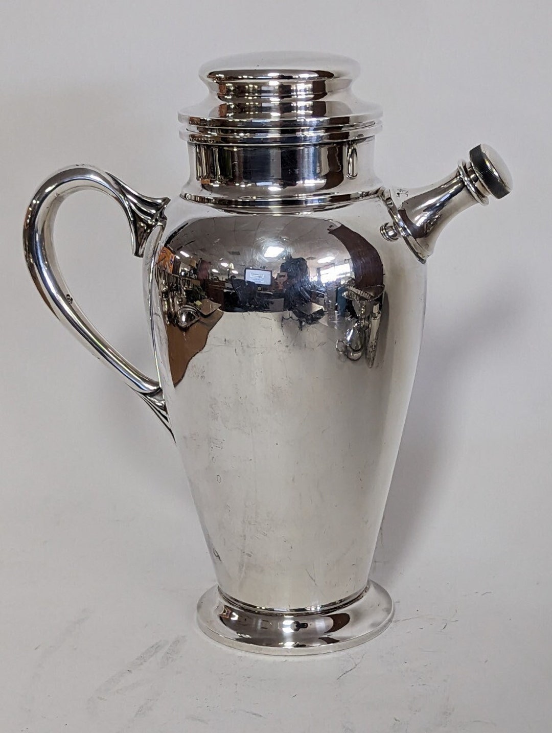 Fisher Silversmiths Art Deco Sterling Cocktail Shaker, 28.390 Ozs, 10 ...