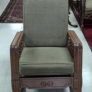 Antique Morris Style Rocker, Solid Oak, 39″H, Read Entire Ad ...