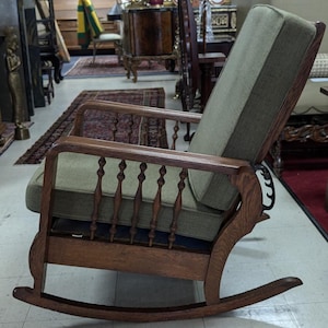 Antique Morris Style Rocker, Solid Oak, 39″H, Read Entire Ad ...