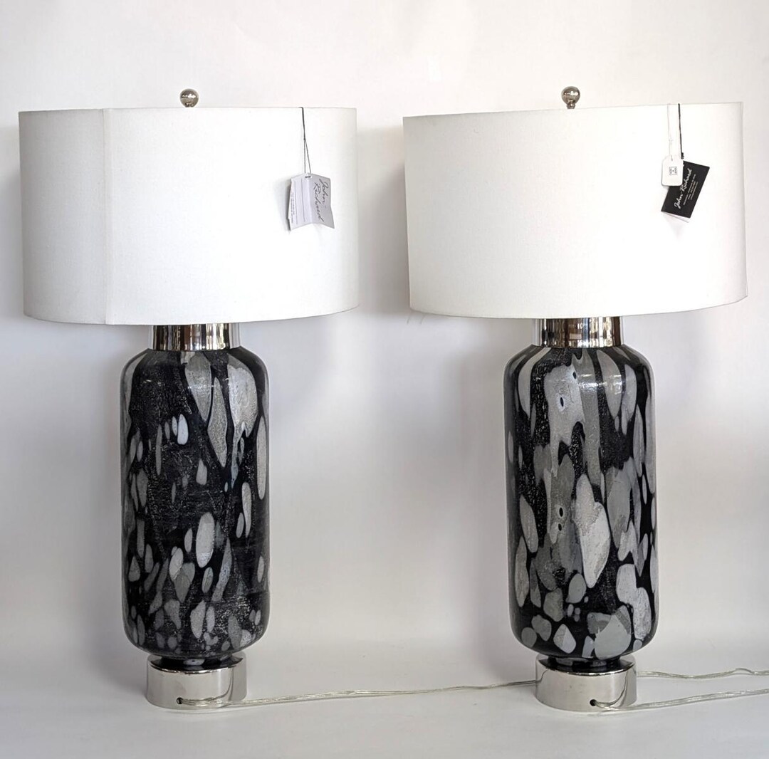 Pair of John-richard Monumental Contemporary Lamps, 37″H, Read Entire ...