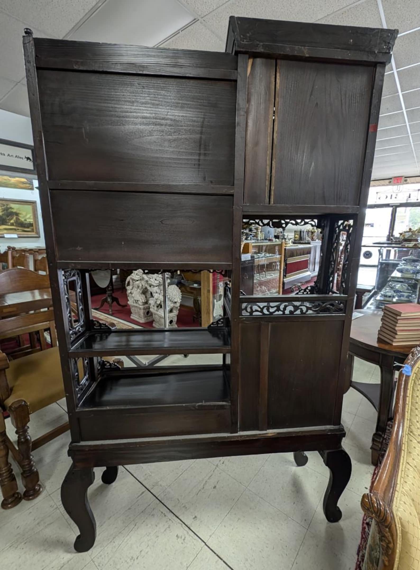 Antique Japanese Meijing Shibayama Cabinet Etagere, 79.5″H, Read Entire ...