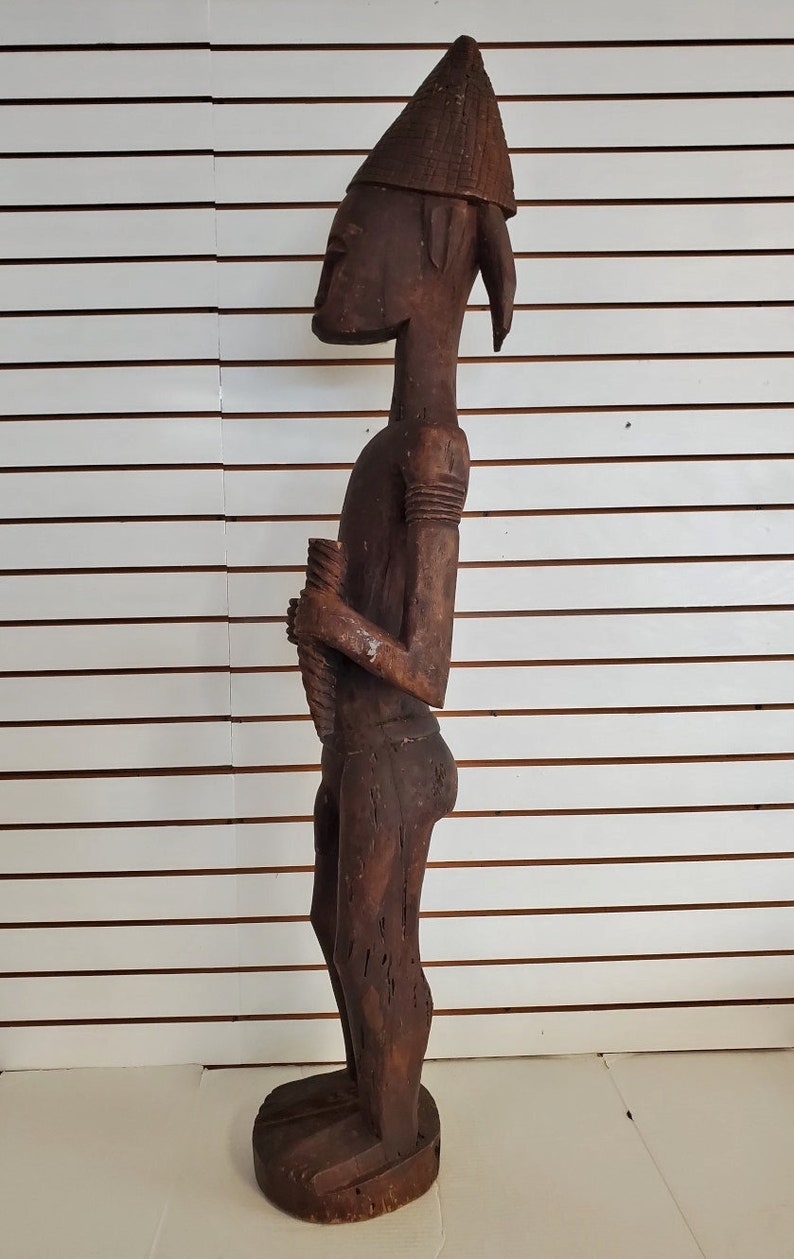 Extraordinary Bambara Man and Woman Statues Patinated Wood | Etsy