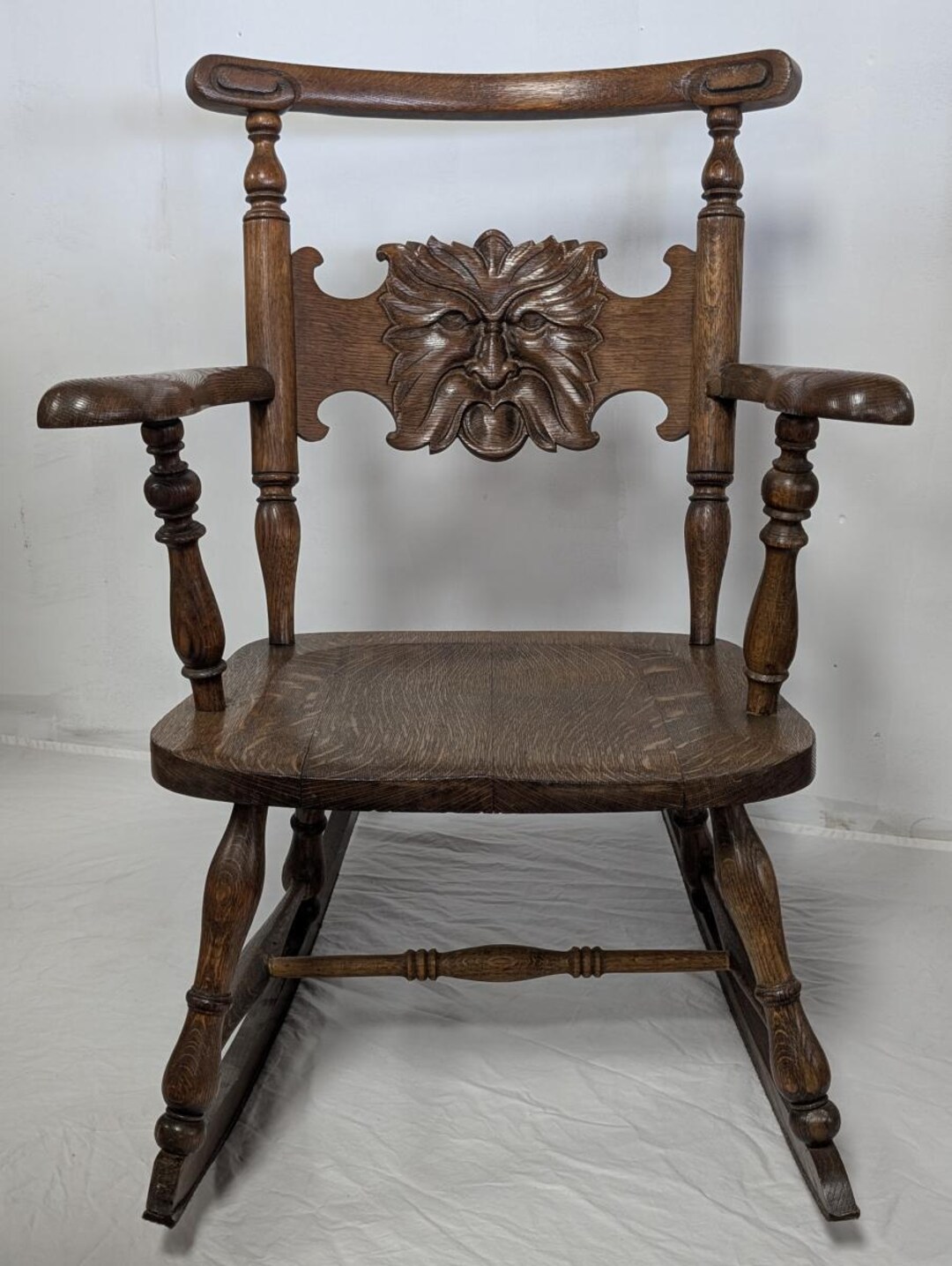 Antique Northwind Rocking Chair, Tiger Oak, 35″H, Read Entire Ad ...