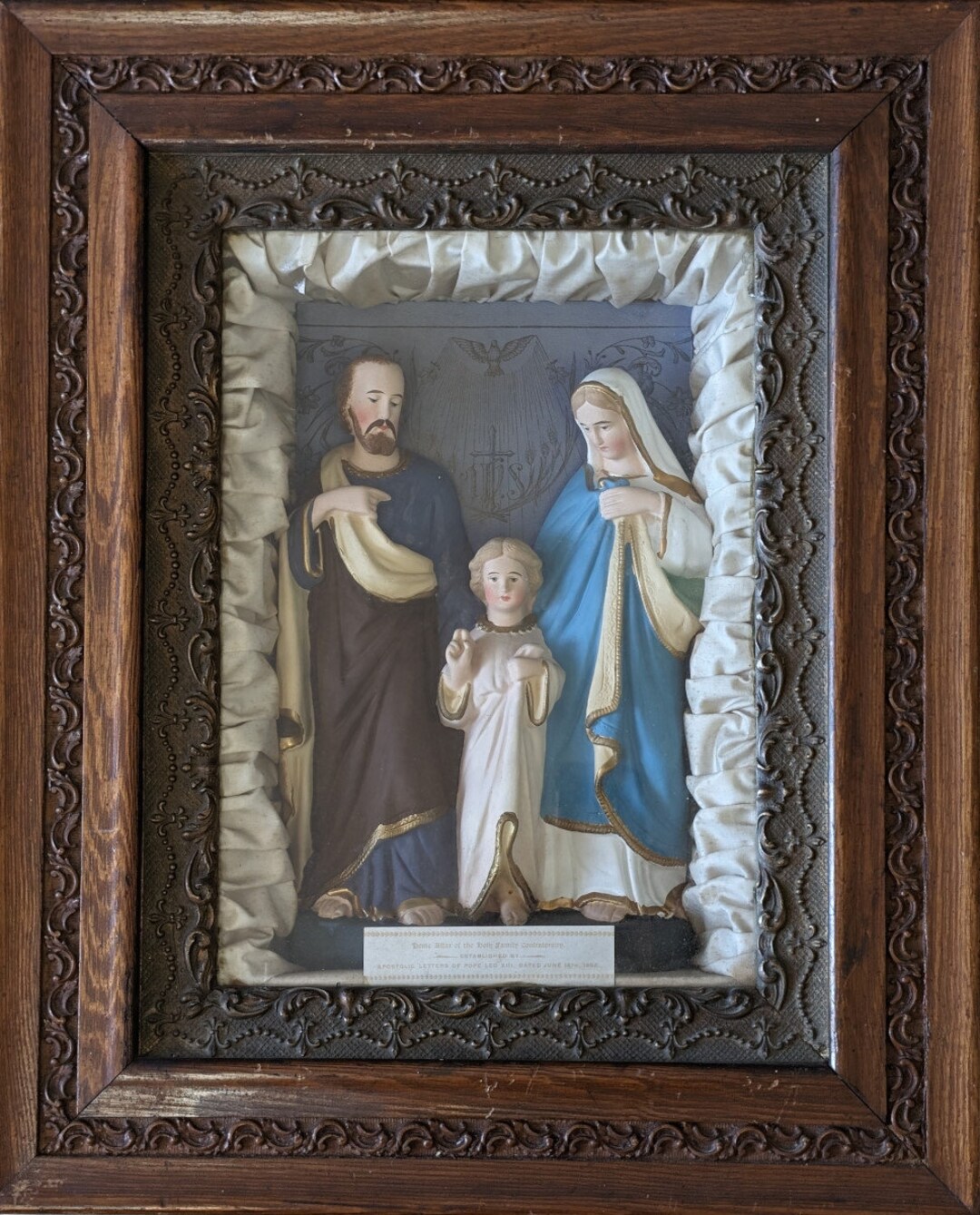 Antique Home Altar of the Holy Family, Shadow Box, 21.75″H, PA6449SE - Etsy