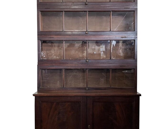 Antique Stacking Bookcase Cabinet, Mahogany, 75"h, Read Entire Ad ...