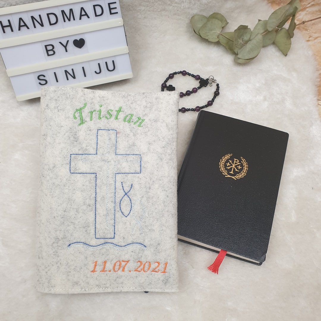 Personalized Hymn Book Cover Embroidered, Cover Communion Fish Cross - Etsy