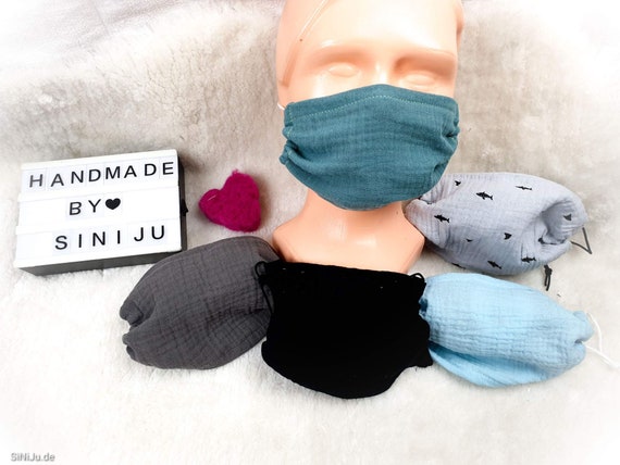 6 Pack Thin Muslin Mask for Kids Teens and Adults Mask | Etsy