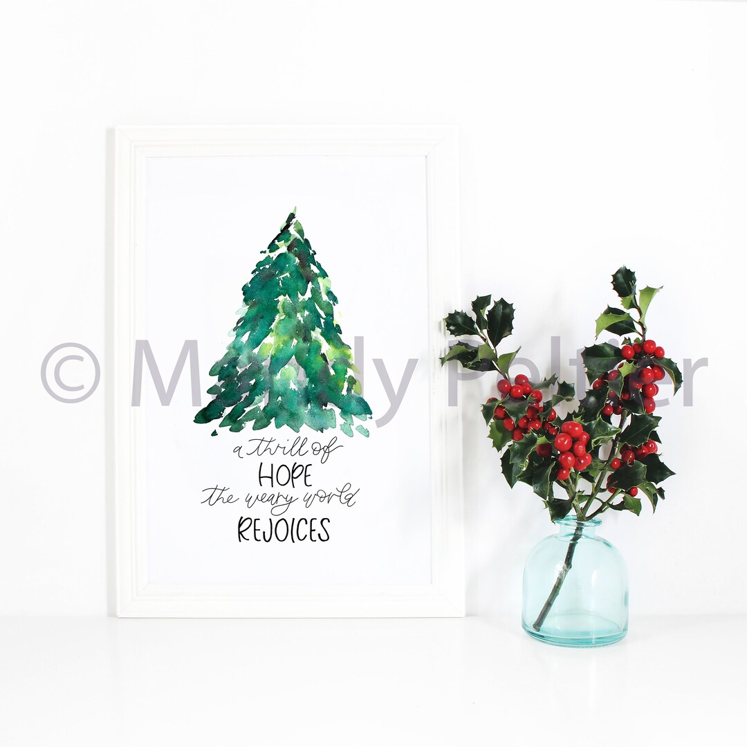 Digital Download - "a Thrill of Hope" Christmas Tree - Etsy