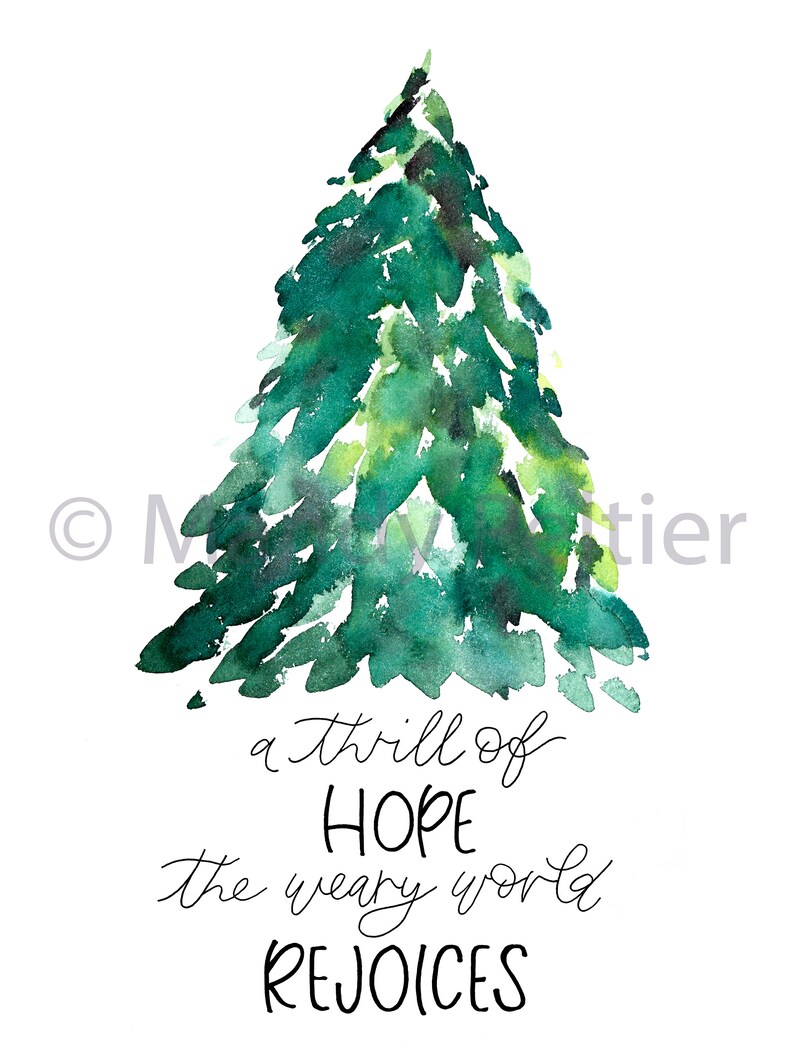 Digital Download - "a Thrill of Hope" Christmas Tree - Etsy