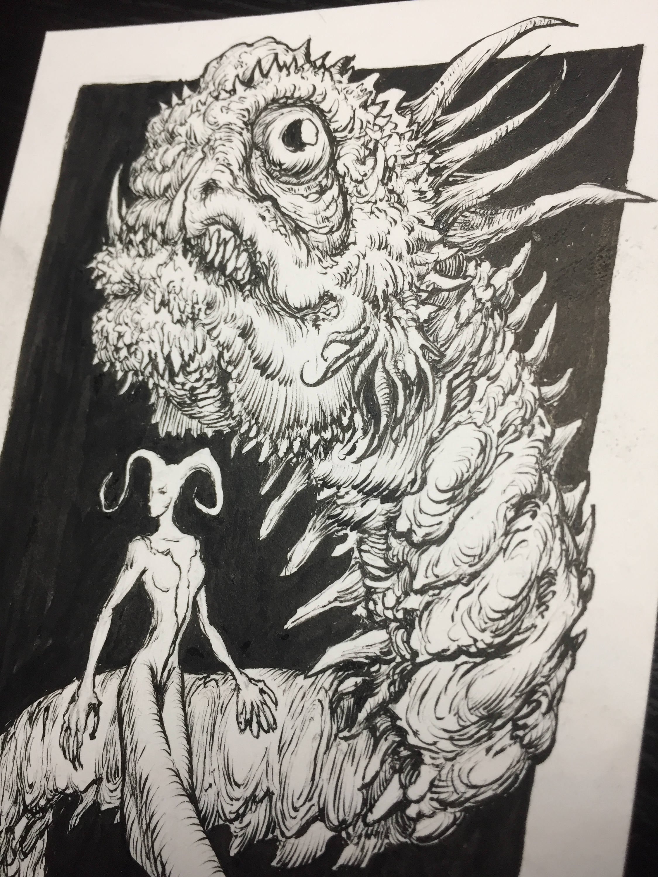 The Wyrm Original Drawing - Etsy