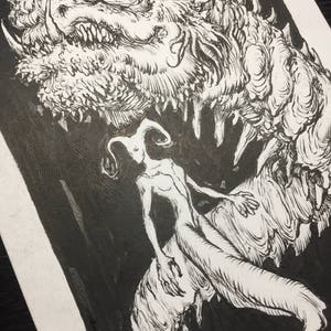 The Wyrm - Original Drawing - Etsy
