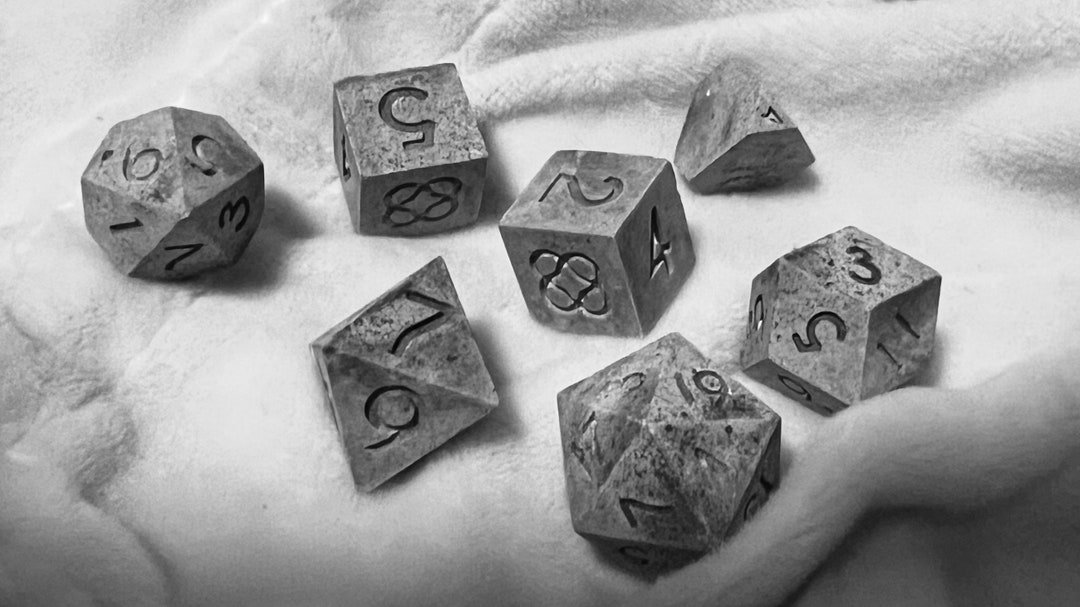 Concrete - Handmade Polyhedral TTRPG Dice Set - Etsy