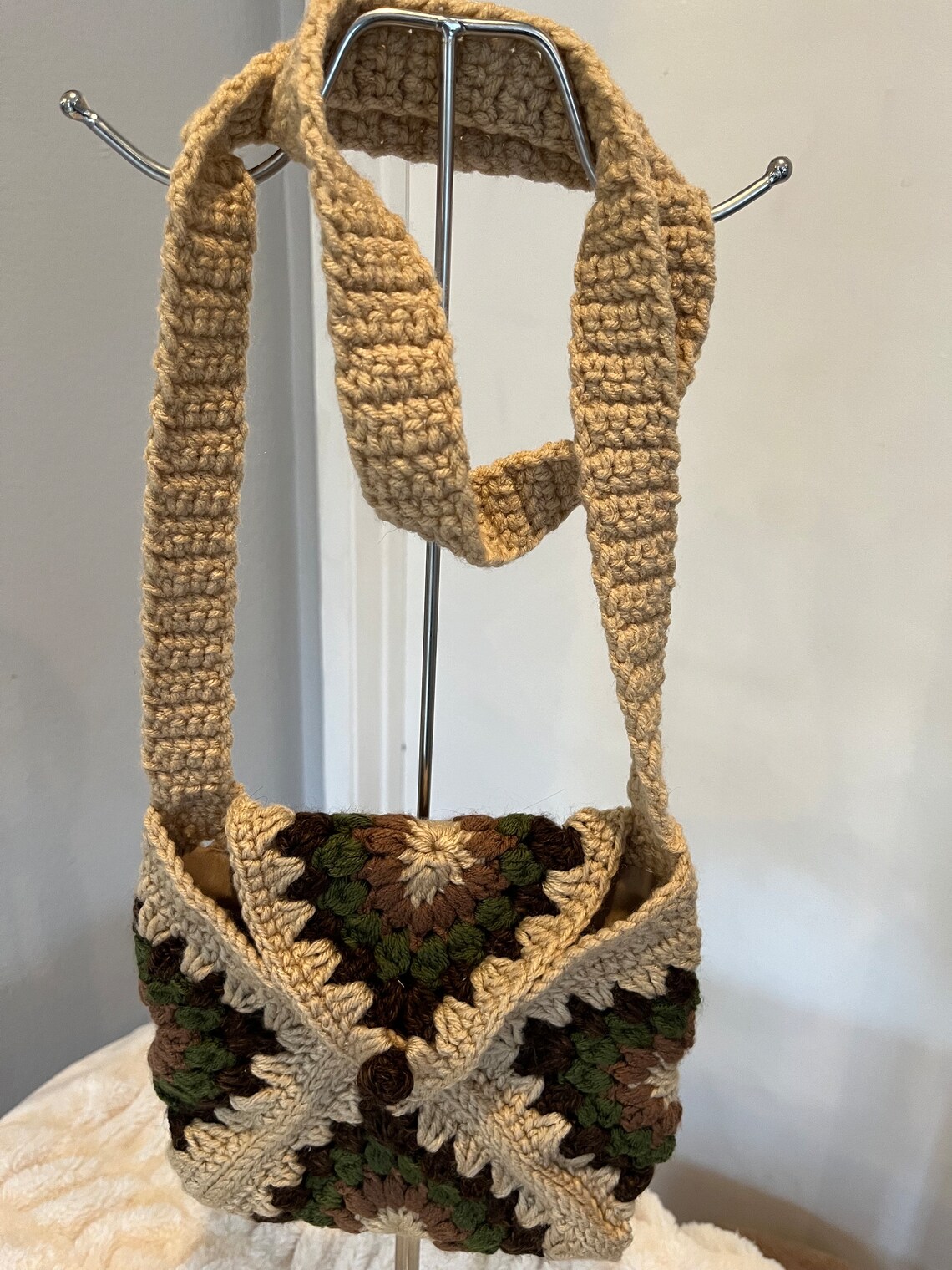 Granny Square Crochet Tote Bag - Etsy