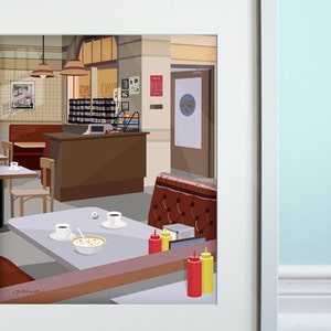 Monk's Cafe Art Print TV sitcom Seinfeld inspired | Etsy