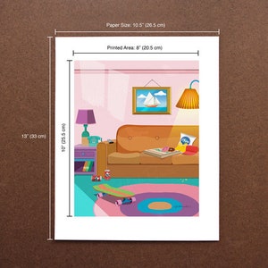 The Simpsons Living Room the Simpsons, Homer Simpson Art Print, TV ...