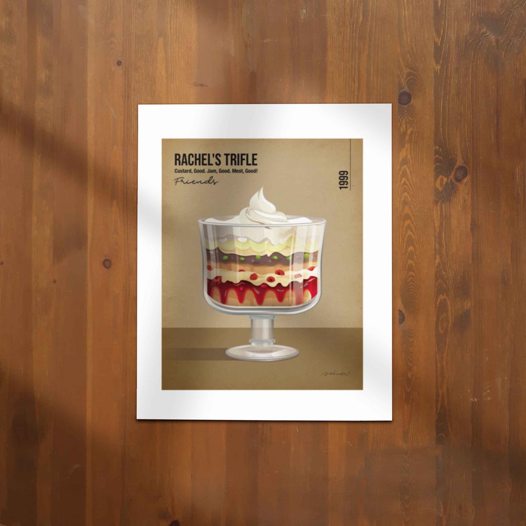 Rachel's Trifle Art Print, Funny Friends TV Show Wall Art, Retro ...