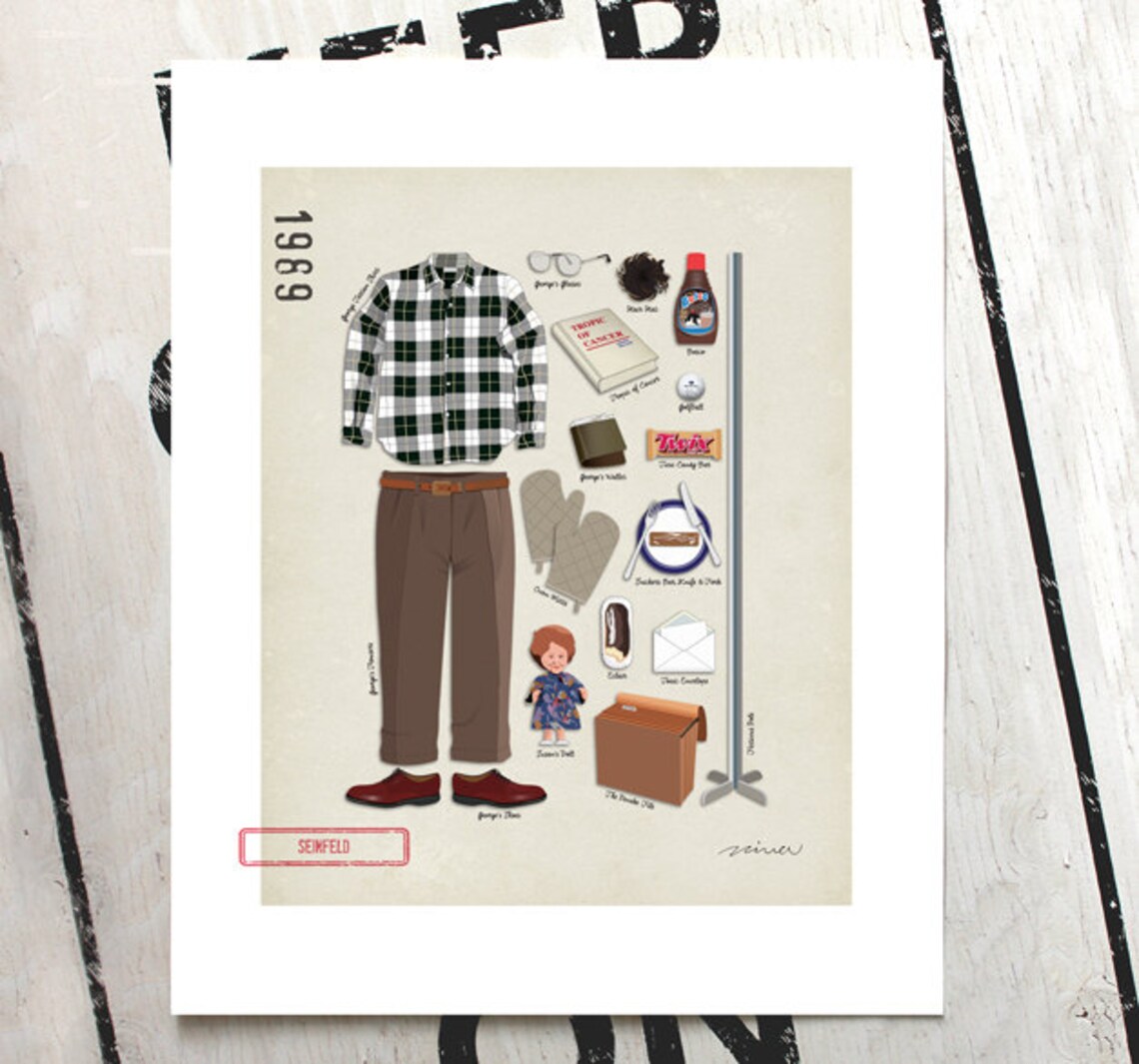 Seinfeld 1989 George Costanza TV Poster Art Print - Etsy